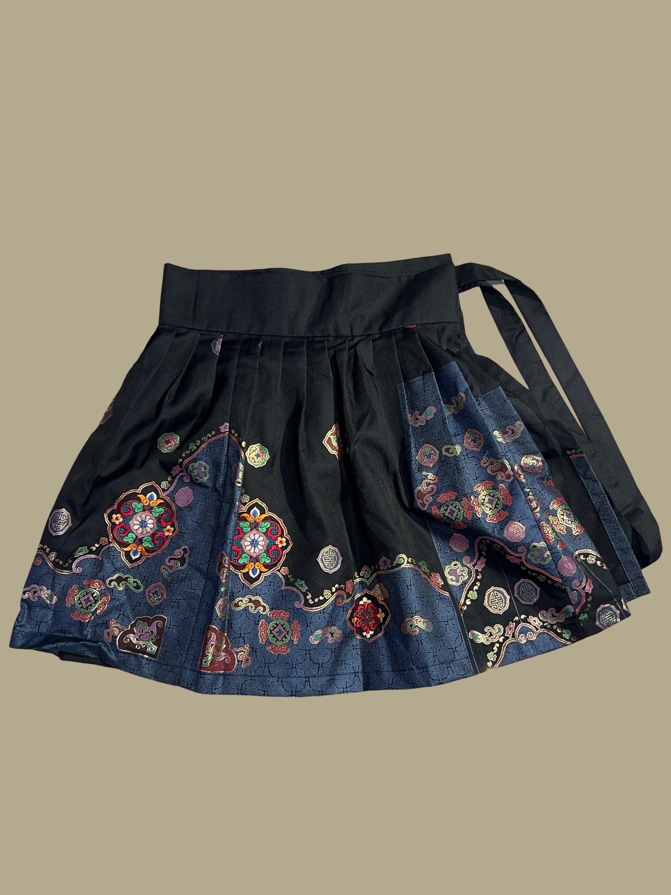 Rare! Black Embroidered Rose Window Mini Hanbok Chima | HOYA EVENING ...