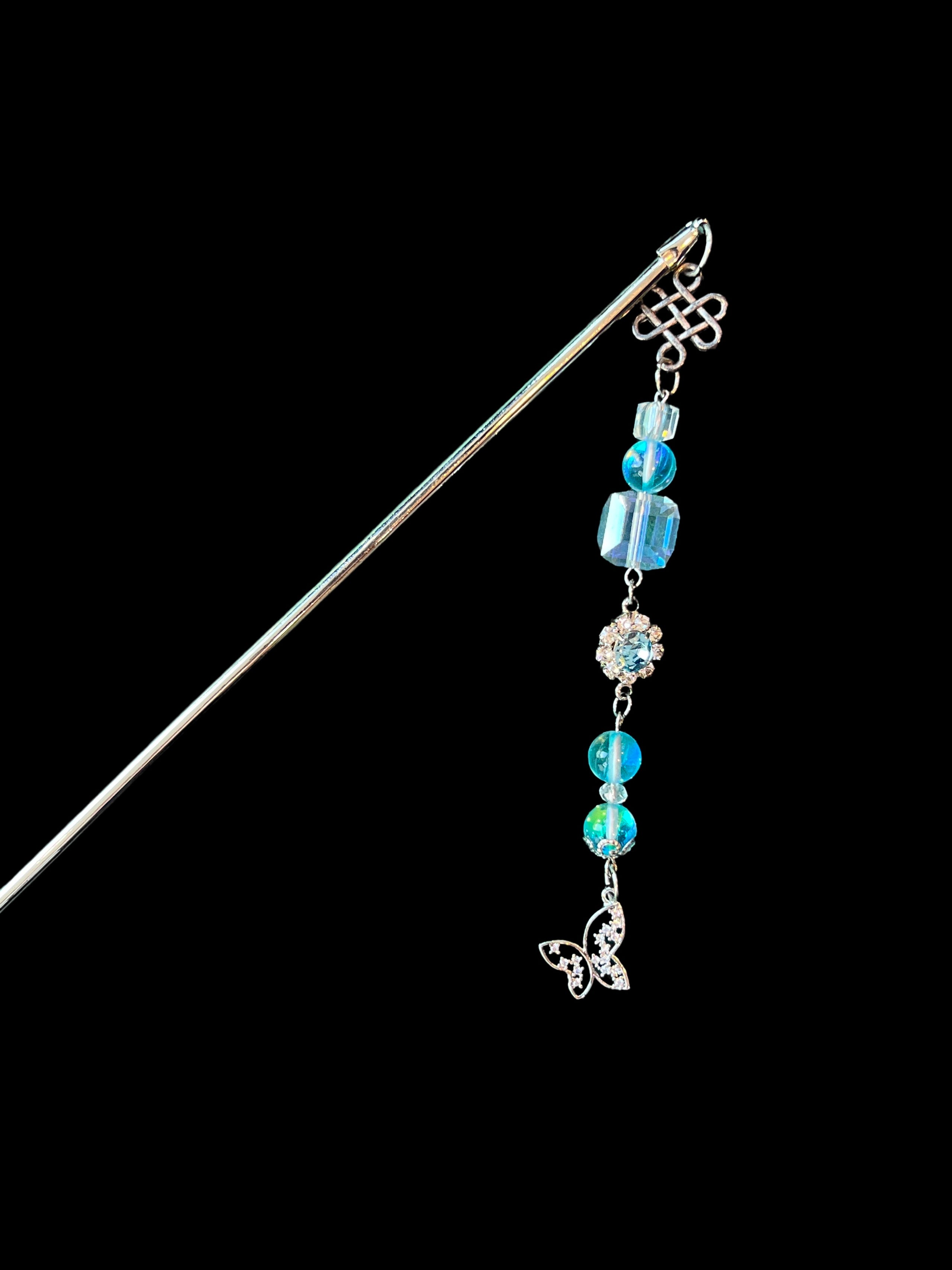 Ice Cube Ocean Blue Modern Style Hairpin Binyeo | HOYA EVENING ...